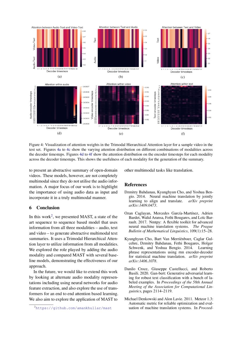 Mast Multimodal Abstractive Summarization With Trimodal Hierarchical