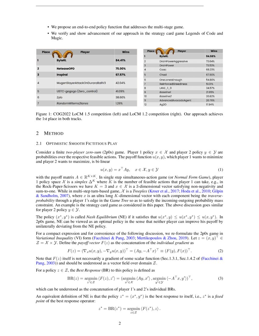 Mastering Strategy Card Game (Legends of Code and Magic) via End-to-End ...