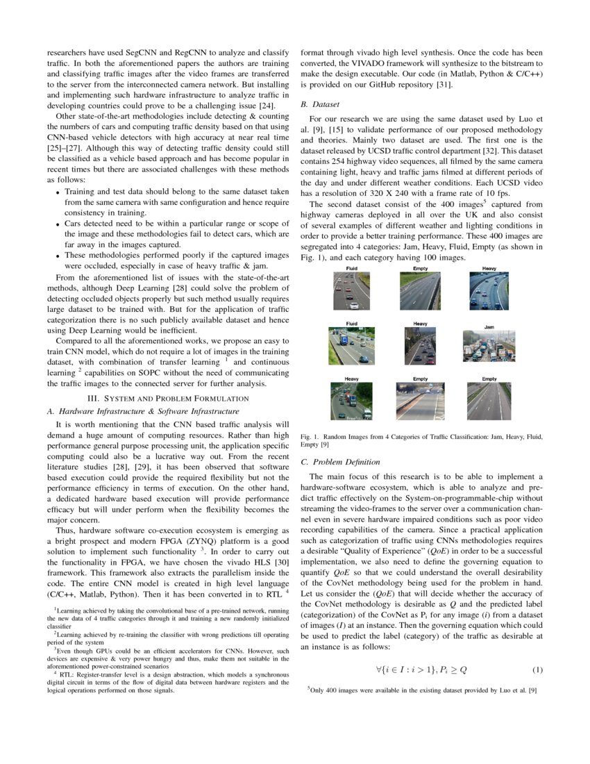 MAT-CNN-SOPC: Motionless Analysis of Traffic Using Convolutional Neural Networks on System-On-a ...