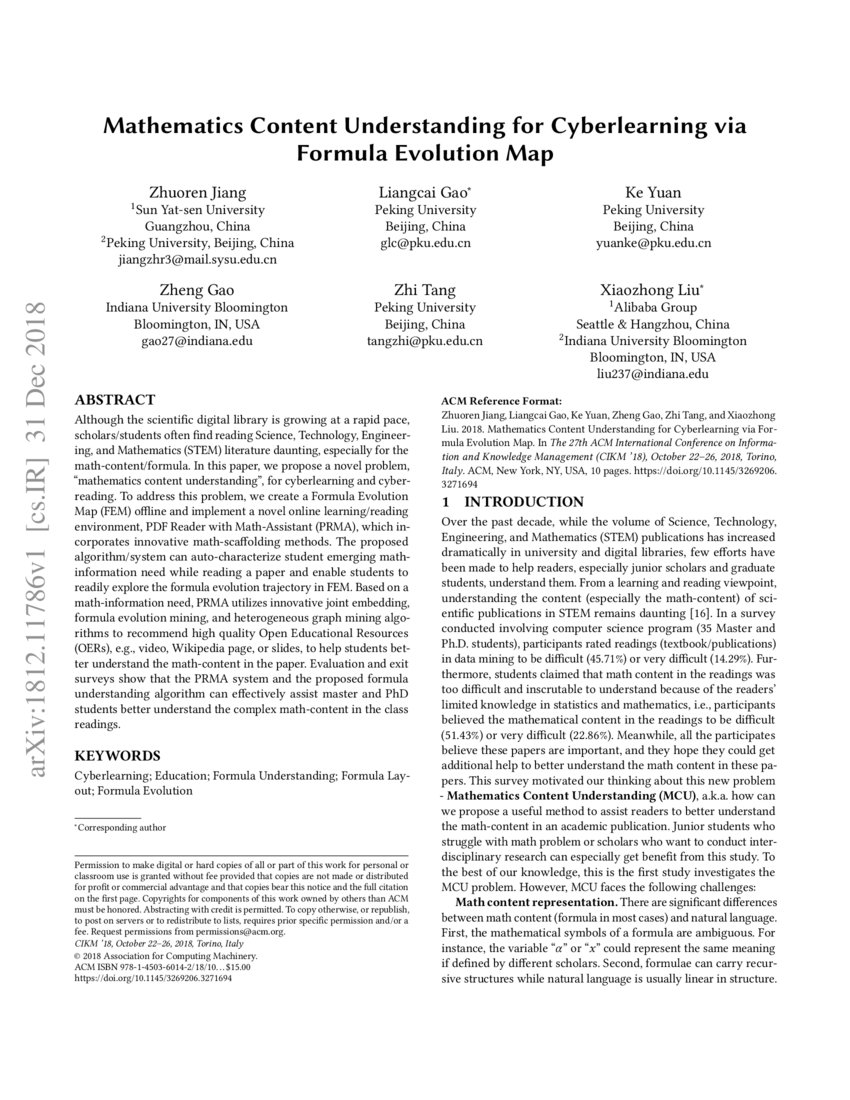 Mathematics Content Understanding for Cyberlearning via Formula ...