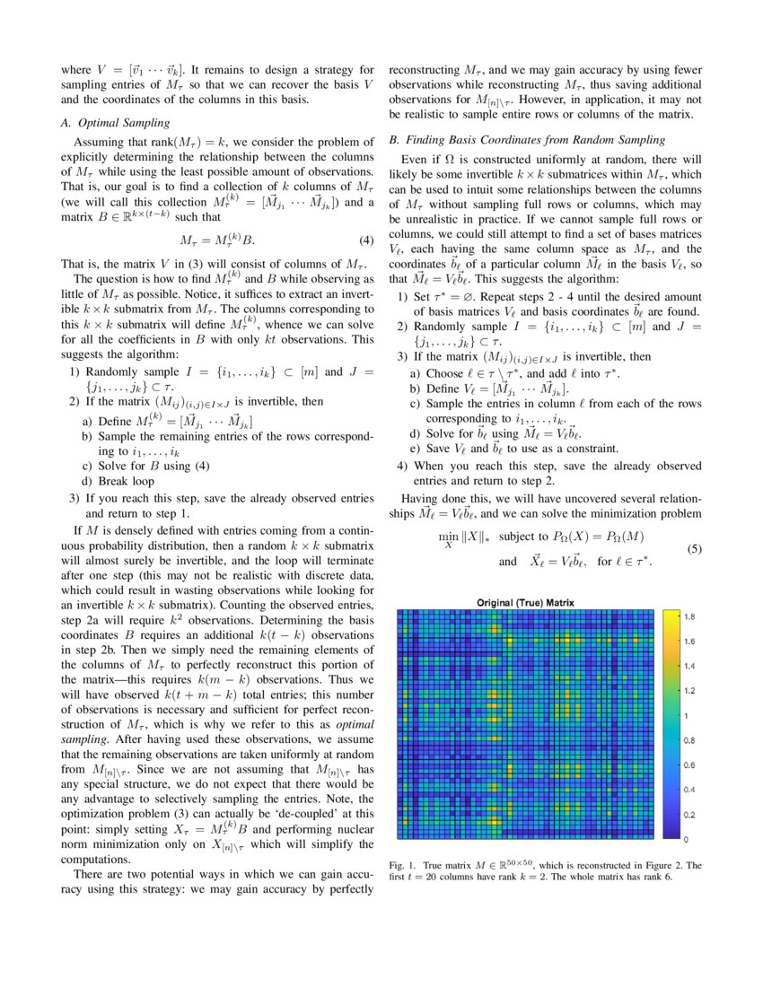 Matrix Completion With Selective Sampling | DeepAI