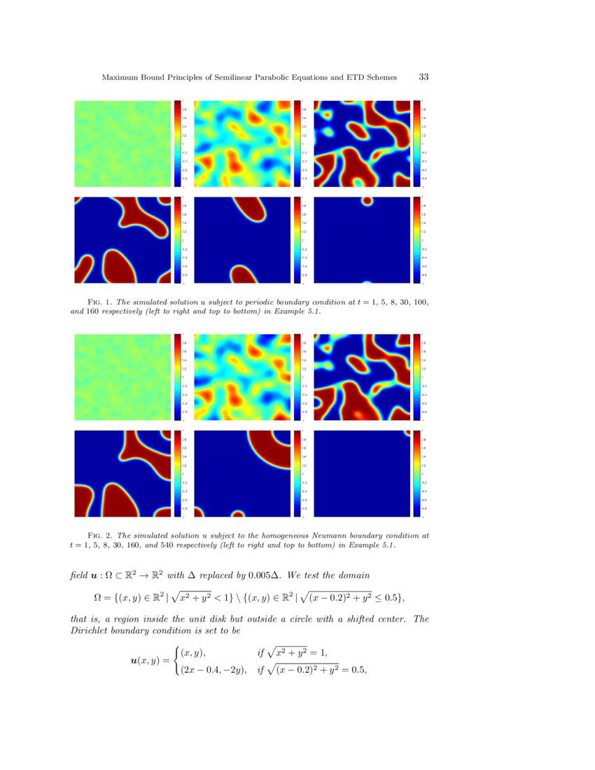 Maximum Bound Principles For A Class Of Semilinear Parabolic Equations And Exponential Time