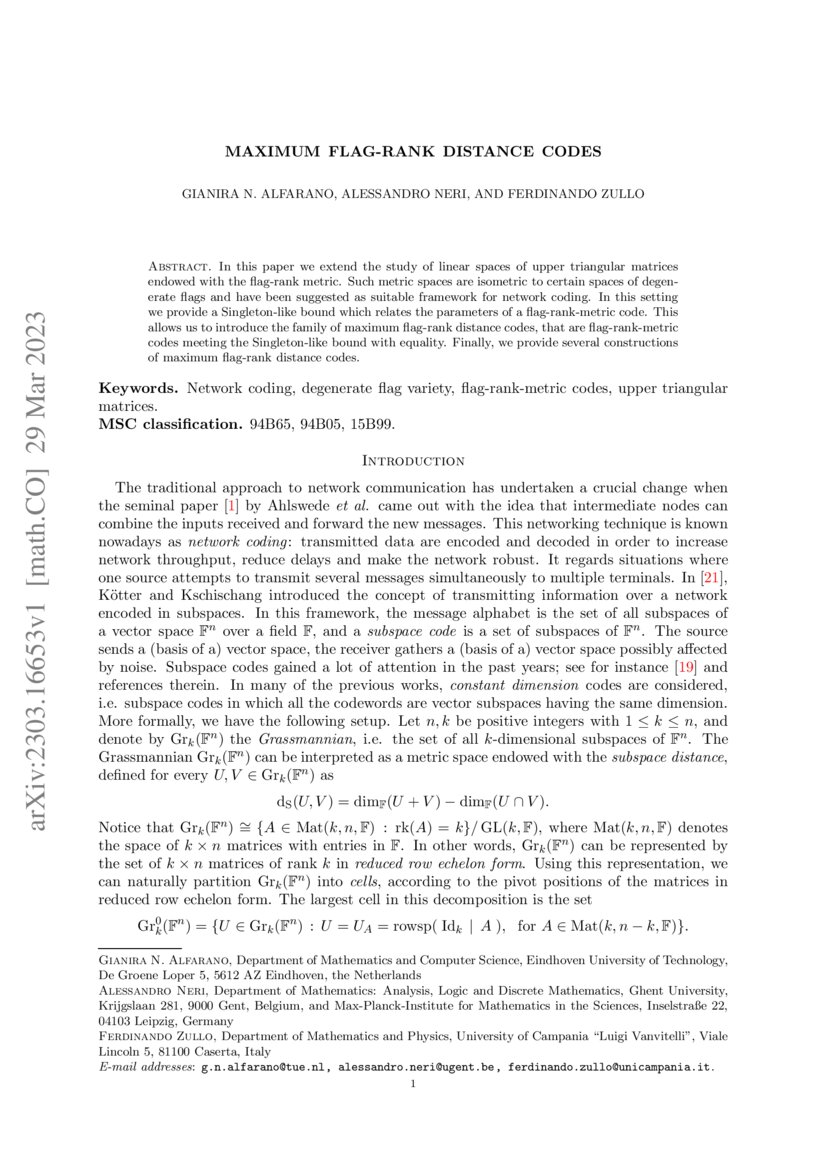 Maximum Flag-Rank Distance Codes | DeepAI