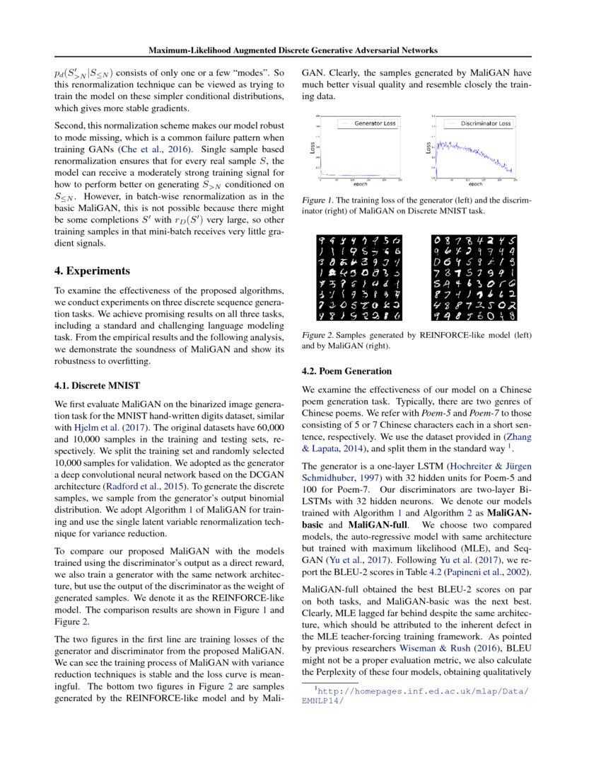 Maximum Likelihood Augmented Discrete Generative Adversarial Networks Deepai
