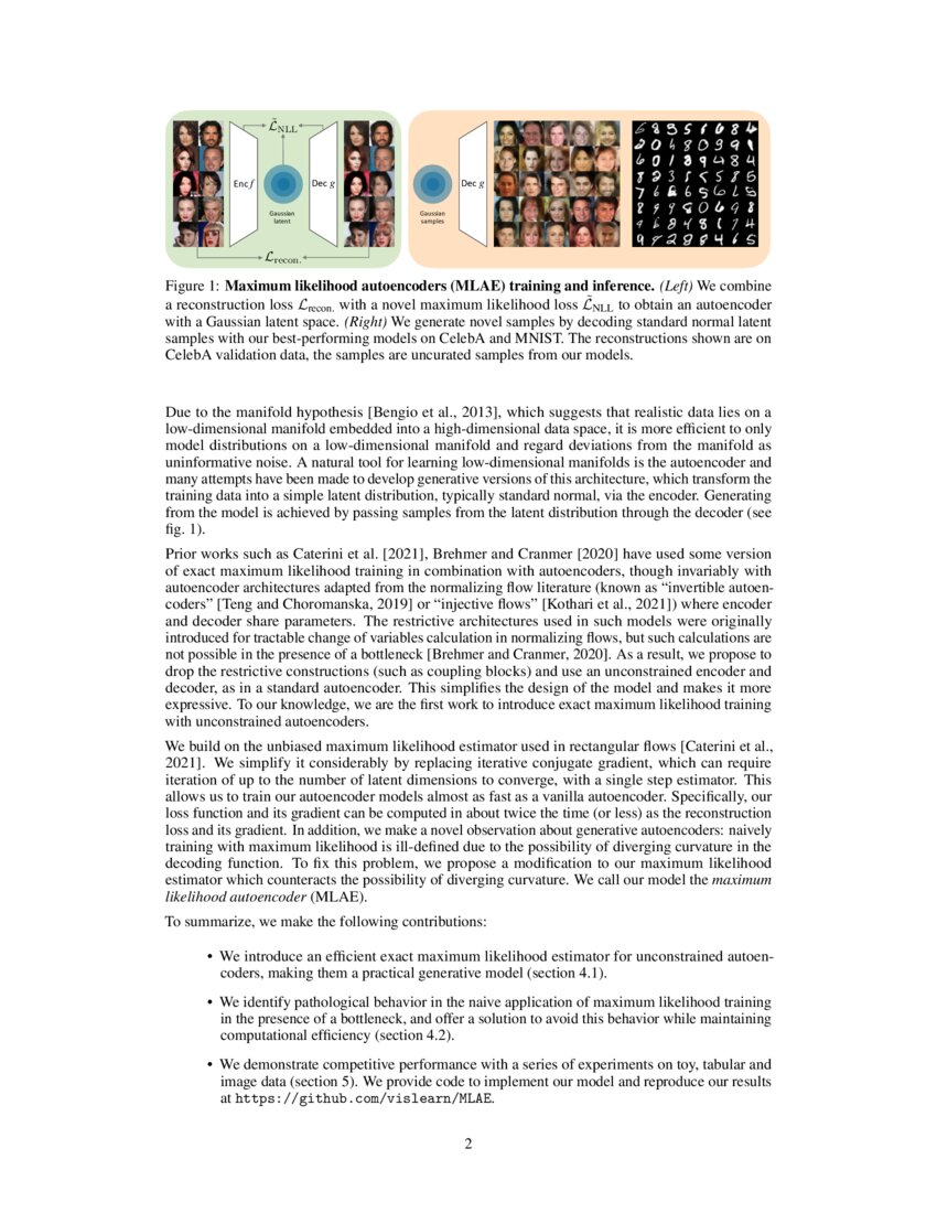 Maximum Likelihood Training Of Autoencoders Deepai