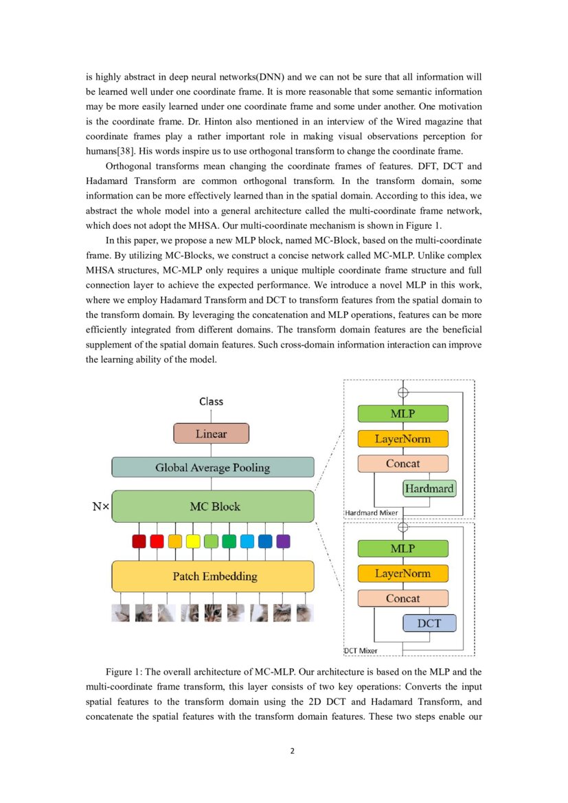 Mc Mlpmultiple Coordinate Frames In All Mlp Architecture For Vision