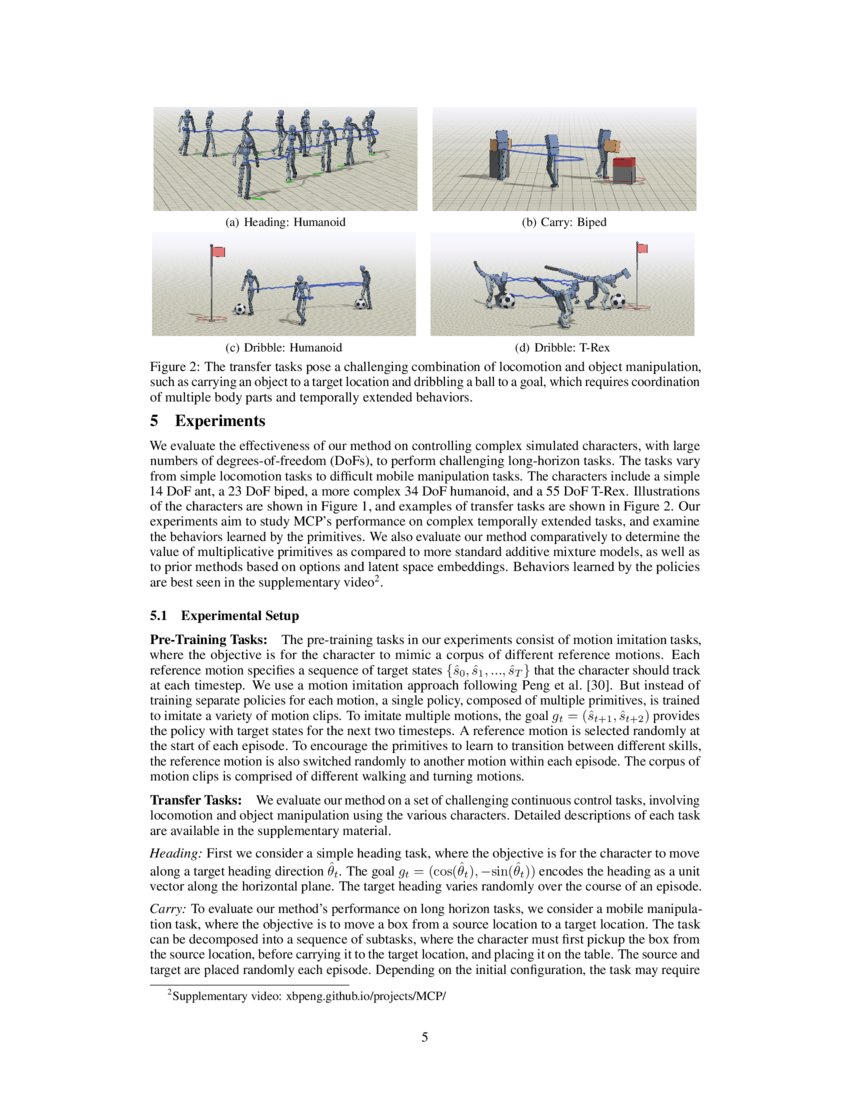 MCP: Learning Composable Hierarchical Control with Multiplicative ...