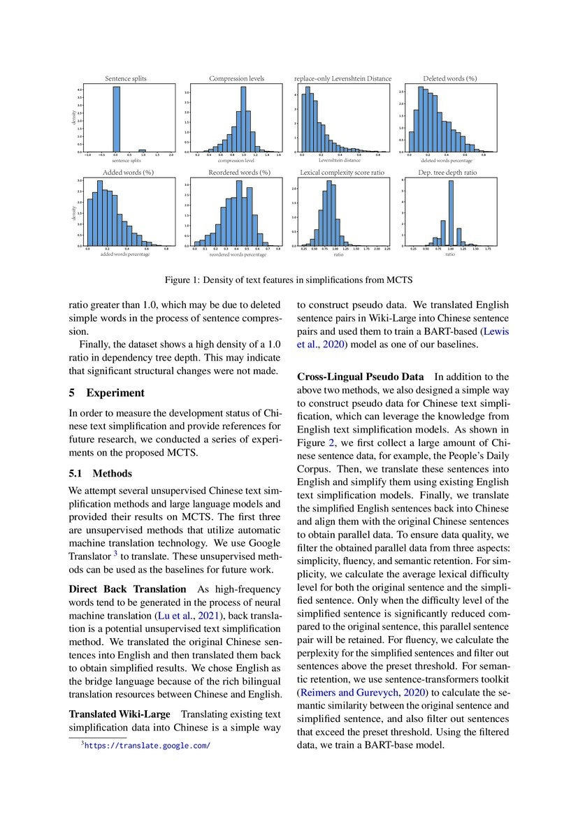 Mcts A Multi Reference Chinese Text Simplification Dataset Deepai