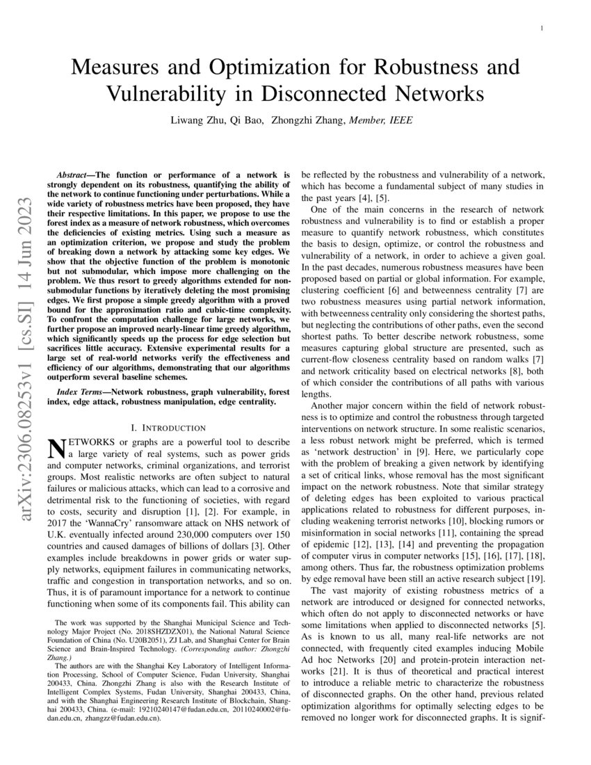 Measures And Optimization For Robustness And Vulnerability In Disconnected Networks Deepai