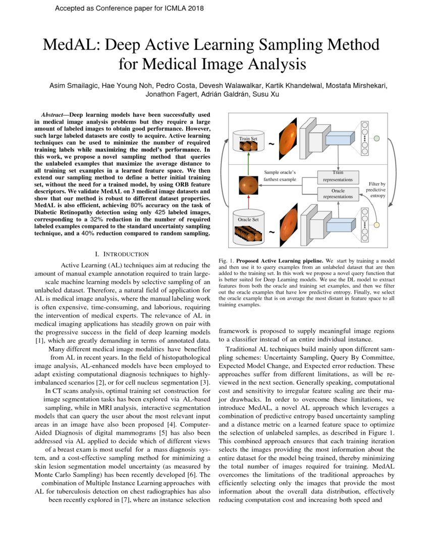 MedAL: Deep Active Learning Sampling Method for Medical Image Analysis | DeepAI