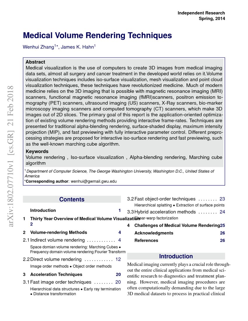 Medical Volume Reconstruction Techniques | DeepAI