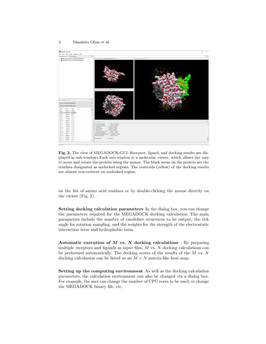 MEGADOCK-GUI: a GUI-based complete cross-docking tool for exploring ...