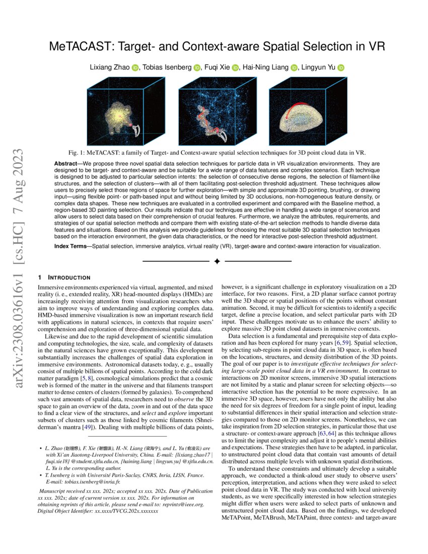 MeTACAST: Target- and Context-aware Spatial Selection in VR | DeepAI