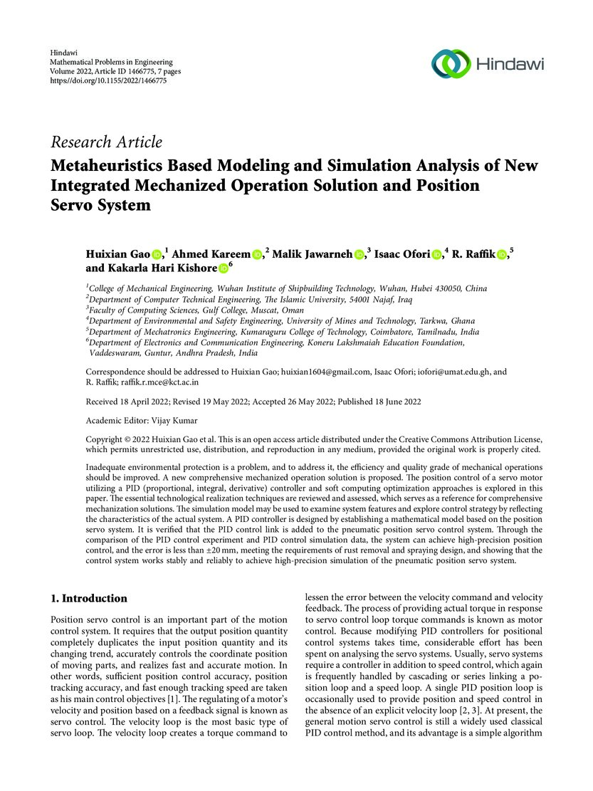 Metaheuristics Based Modeling and Simulation Analysis of New Integrated Mechanized Operation ...