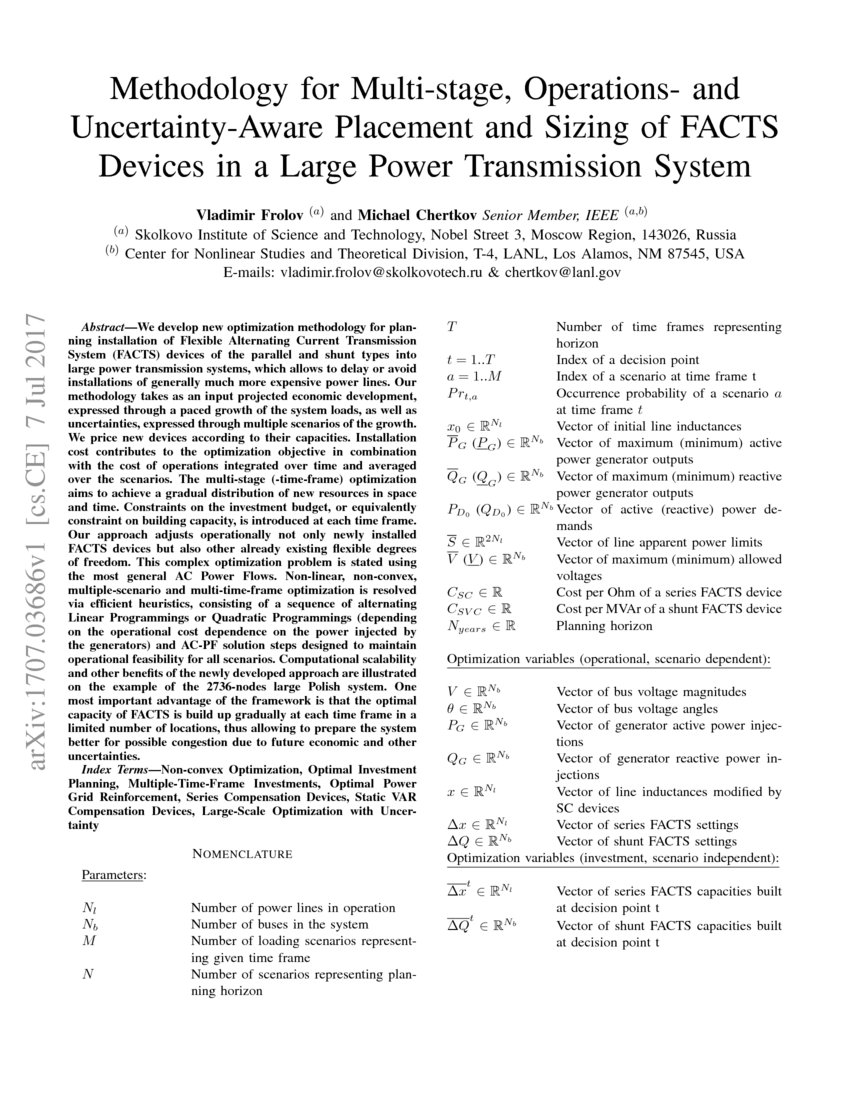 Methodology for Multi-stage, Operations- and Uncertainty-Aware ...