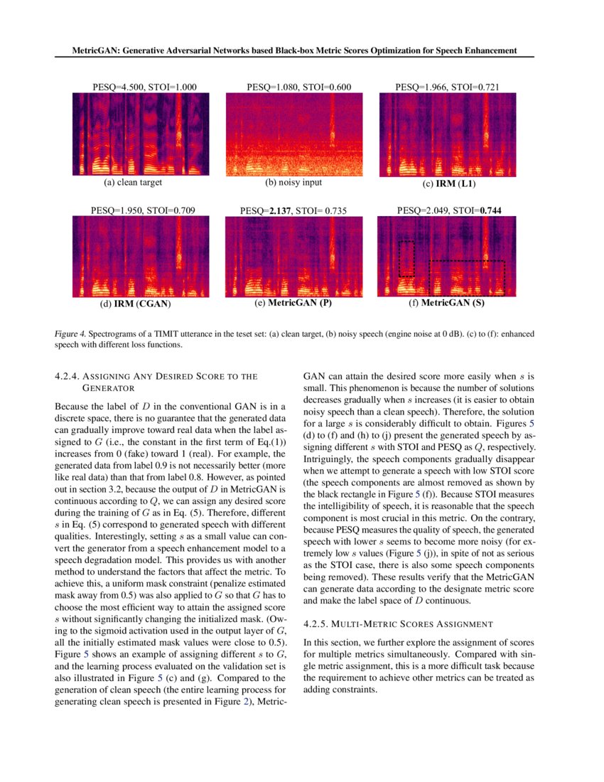 MetricGAN: Generative Adversarial Networks based Black-box Metric Scores Optimization for Speech ...