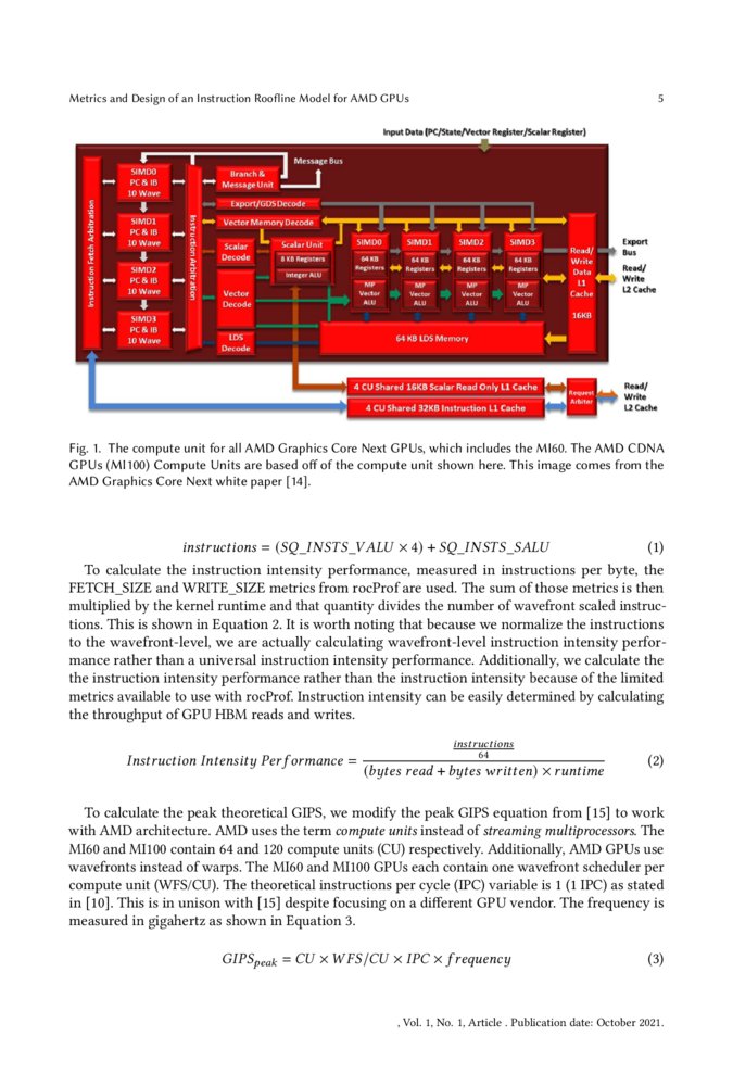 Metrics and Design of an Instruction Roofline Model for AMD GPUs | DeepAI