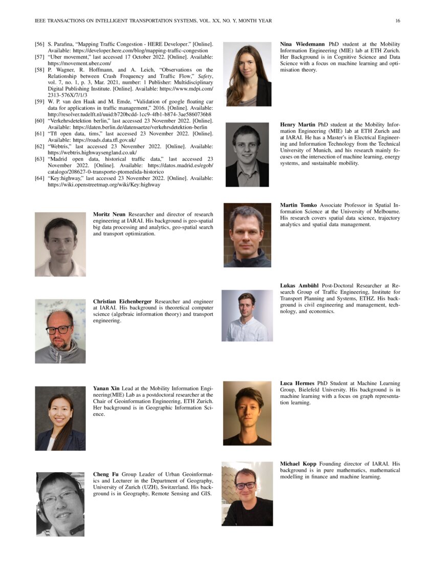 Metropolitan Segment Traffic Speeds From Massive Floating Car Data In 10 Cities Deepai
