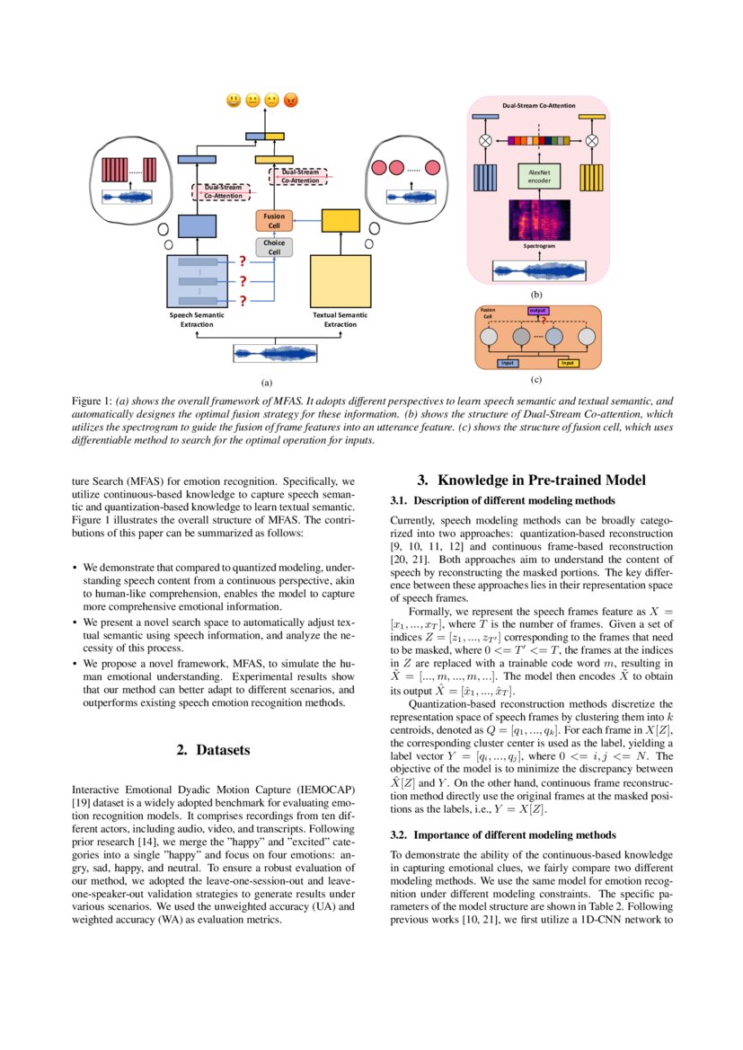 Mfas Emotion Recognition Through Multiple Perspectives Fusion Architecture Search Emulating