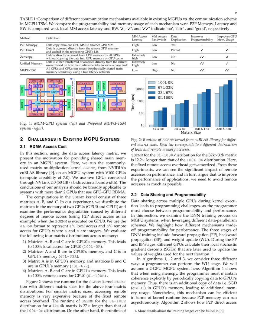 MGPU-TSM: A Multi-GPU System with Truly Shared Memory | DeepAI