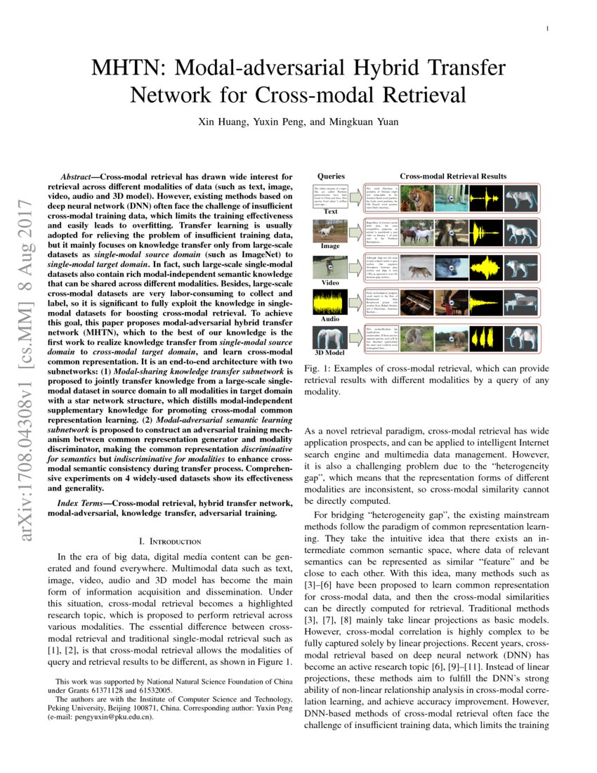 MHTN: Modal-adversarial Hybrid Transfer Network for Cross-modal ...
