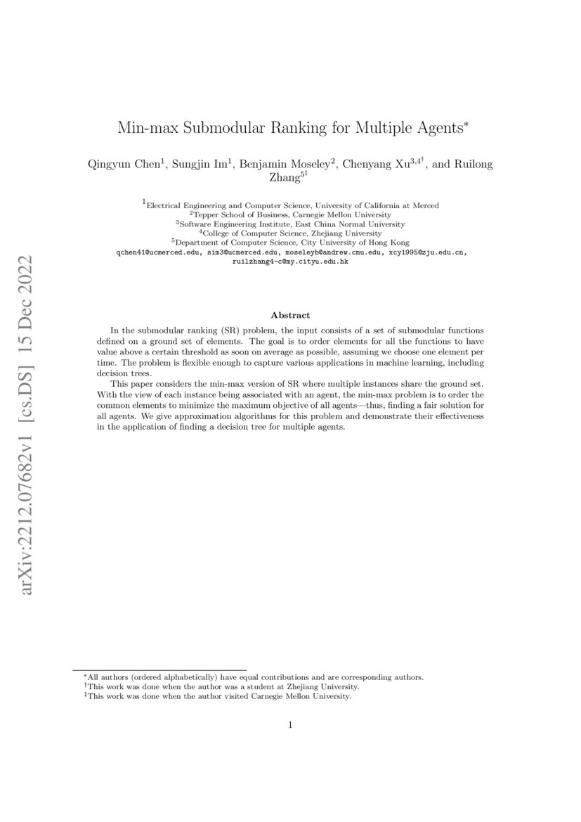 Min-max Submodular Ranking for Multiple Agents | DeepAI