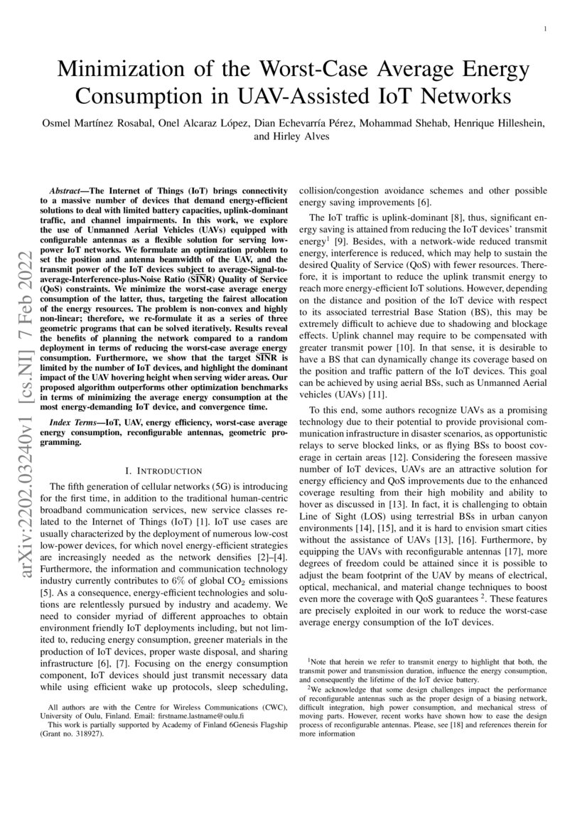 Minimization Of The Worst Case Average Energy Consumption In Uav