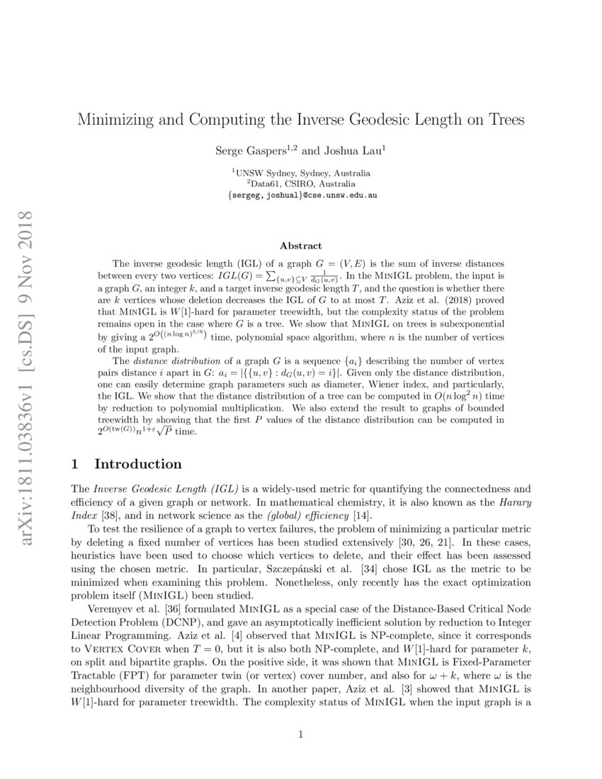 Minimizing and Computing the Inverse Geodesic Length on Trees | DeepAI