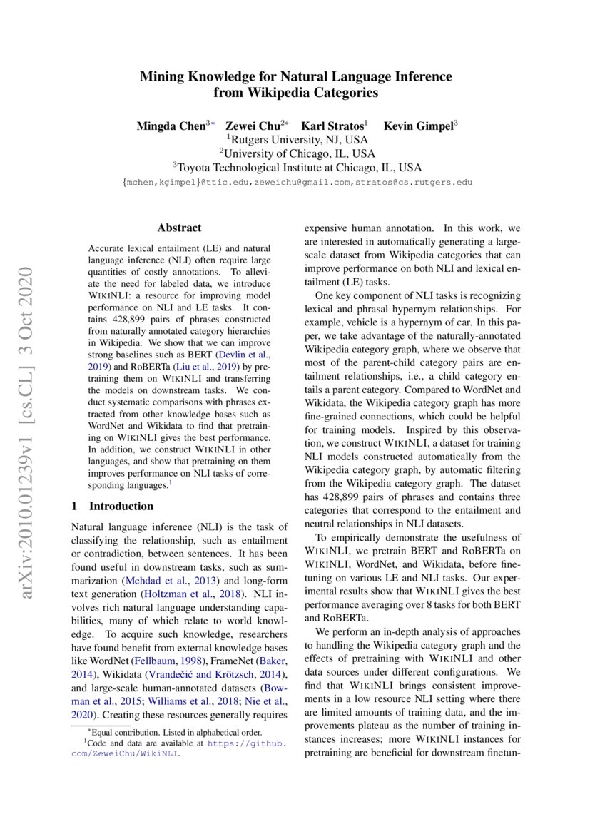 Mining Knowledge for Natural Language Inference from Wikipedia ...