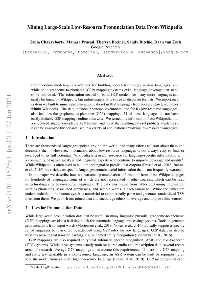 Mining Large Scale Low Resource Pronunciation Data From Wikipedia DeepAI mining-large-scale-low-resource-pronunciation-data-from-wikipedia-deepai