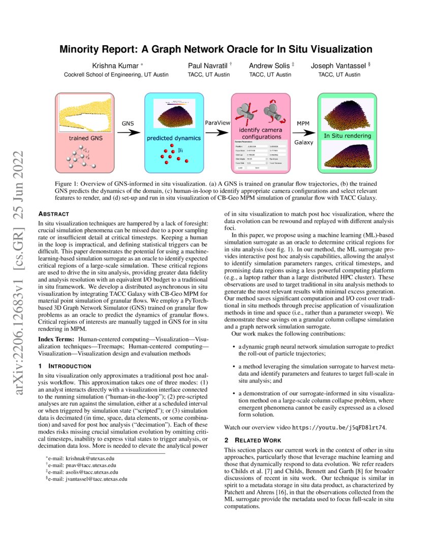 Minority Report: A Graph Network Oracle for In Situ Visualization | DeepAI