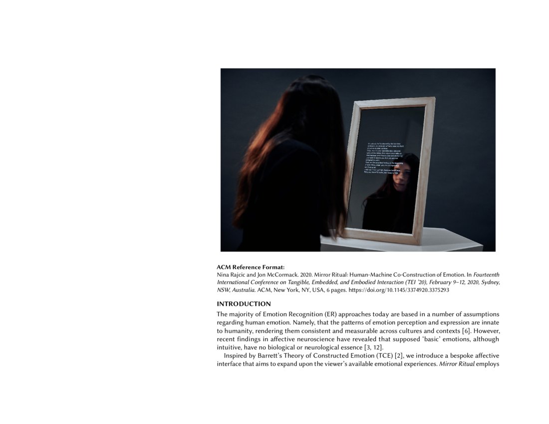Mirror Ritual: Human-Machine Co-Construction of Emotion | DeepAI