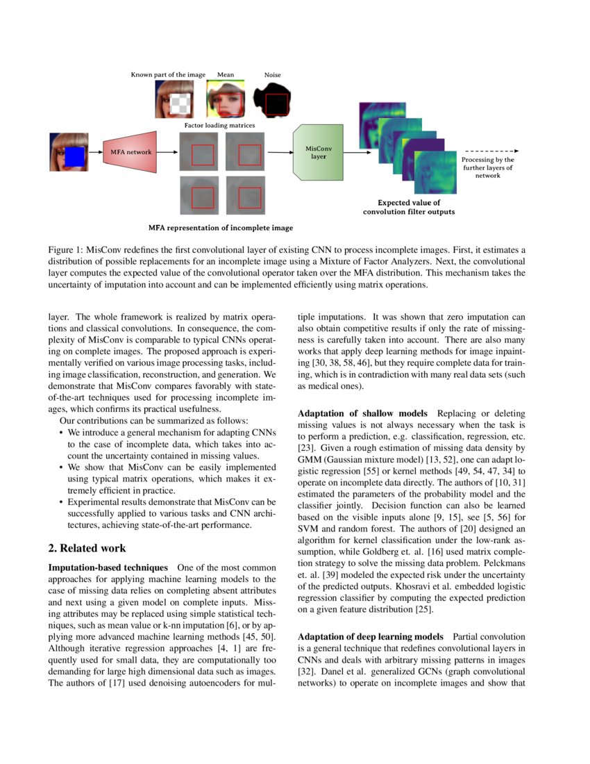 Misconv Convolutional Neural Networks For Missing Data Deepai