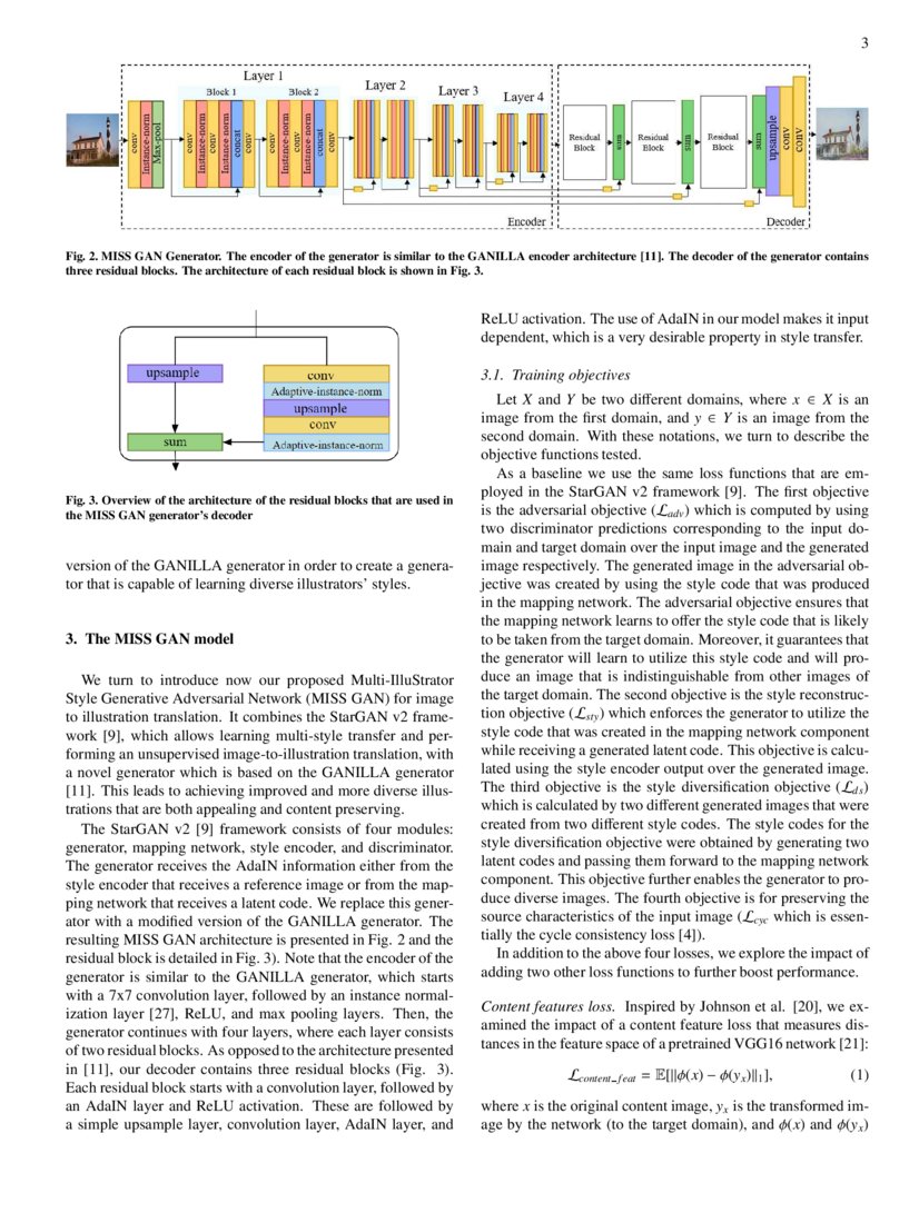 MISS GAN: A Multi-IlluStrator Style Generative Adversarial Network for image to illustration ...