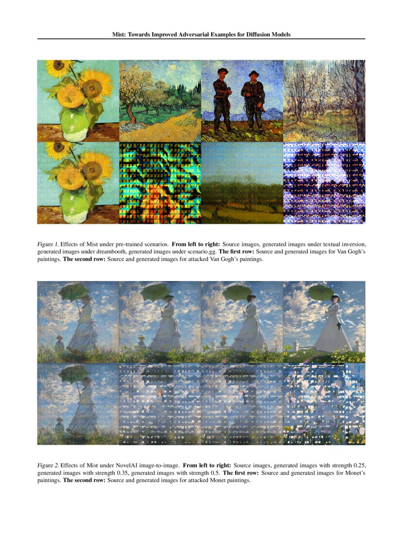 Mist: Towards Improved Adversarial Examples for Diffusion Models | DeepAI