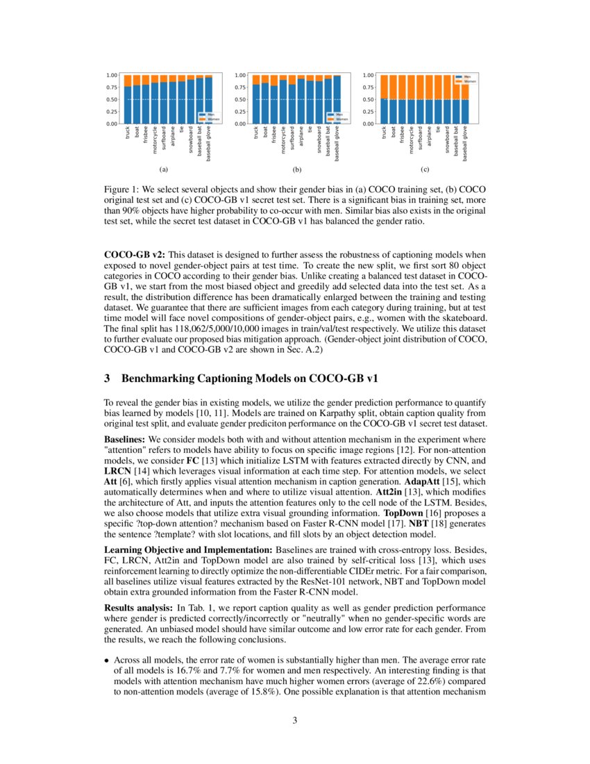 Mitigating Gender Bias in Captioning Systems | DeepAI