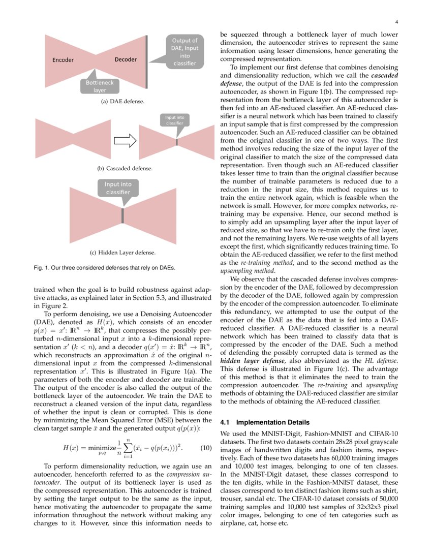 Mitigating Gradient-based Adversarial Attacks via Denoising and ... Mitigating Gradient-based Adversarial Attacks via Denoising and ...