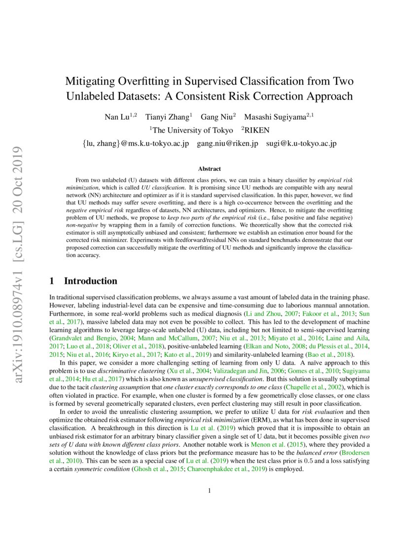 Mitigating Overfitting in Supervised Classification from Two Unlabeled Datasets: A Consistent ...