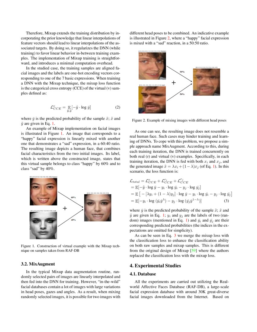 MixAugment Mixup: Augmentation Methods for Facial Expression ...