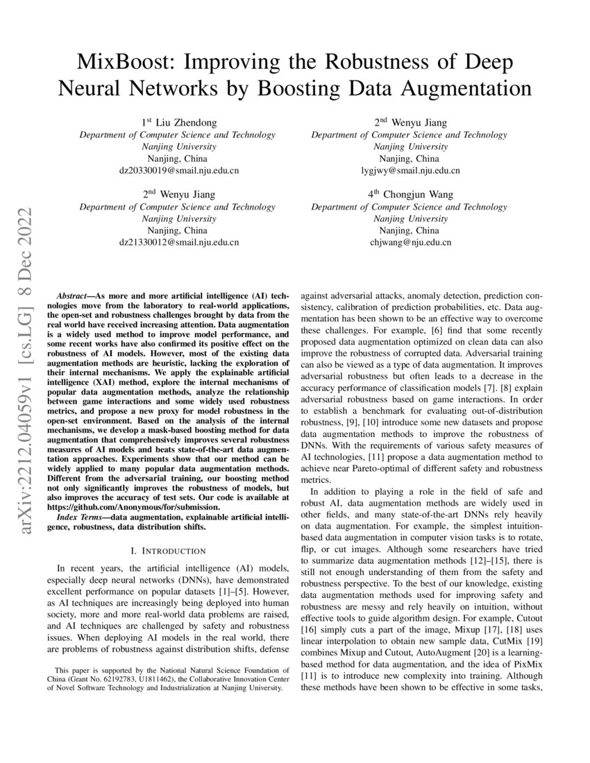Mixboost Improving The Robustness Of Deep Neural Networks By Boosting Data Augmentation Deepai
