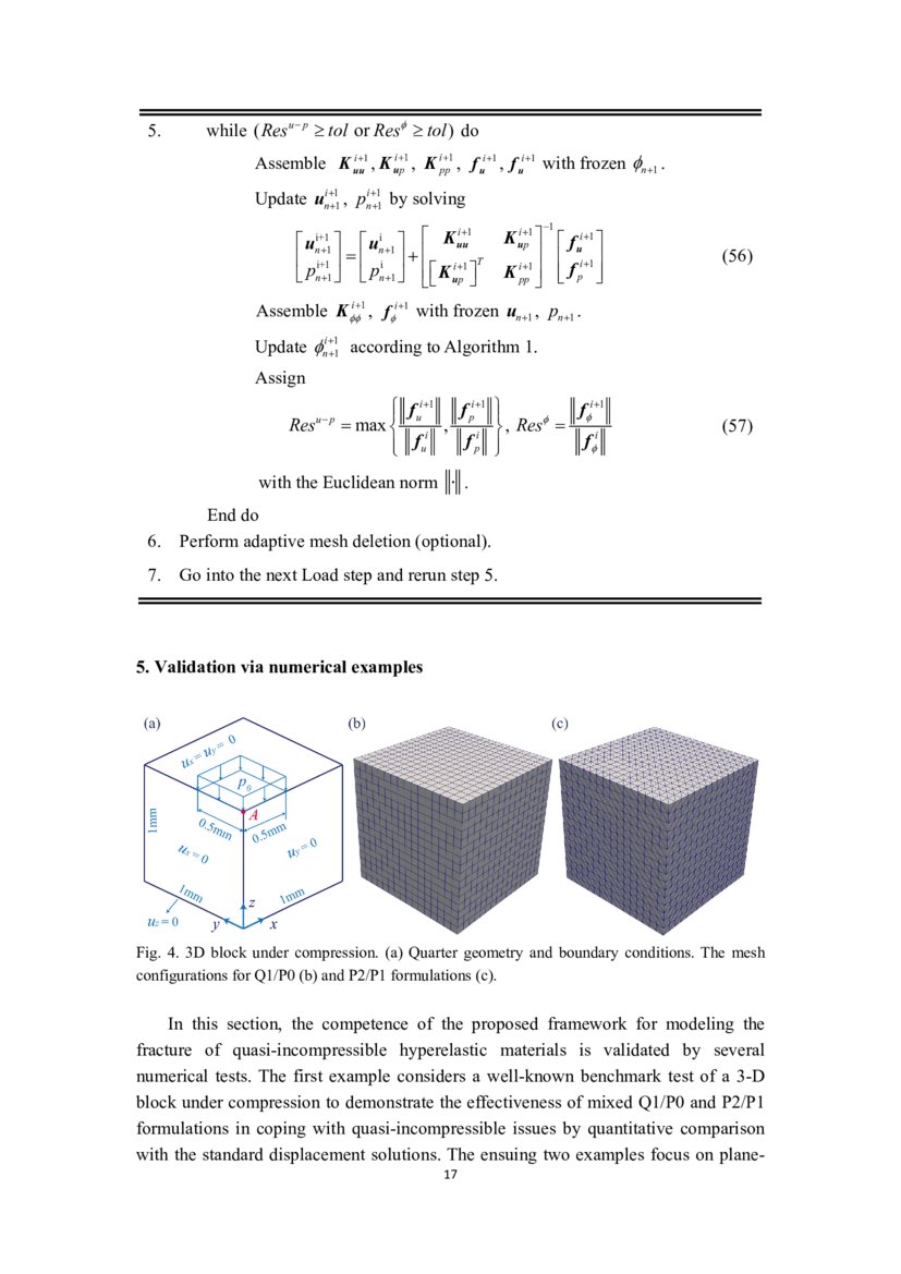 Mixed Displacement Pressure Phase Field Framework For Finite Strain Fracture Of Nearly