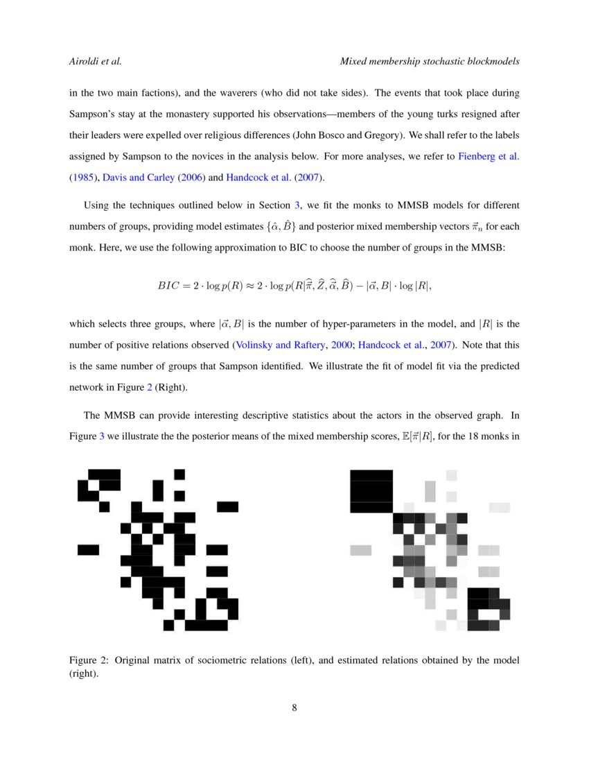 Mixed membership stochastic blockmodels | DeepAI