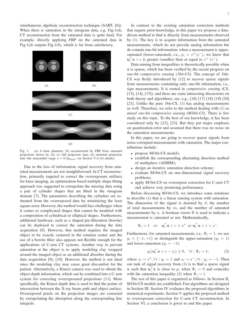 Mixed one-bit compressive sensing with applications to overexposure ...