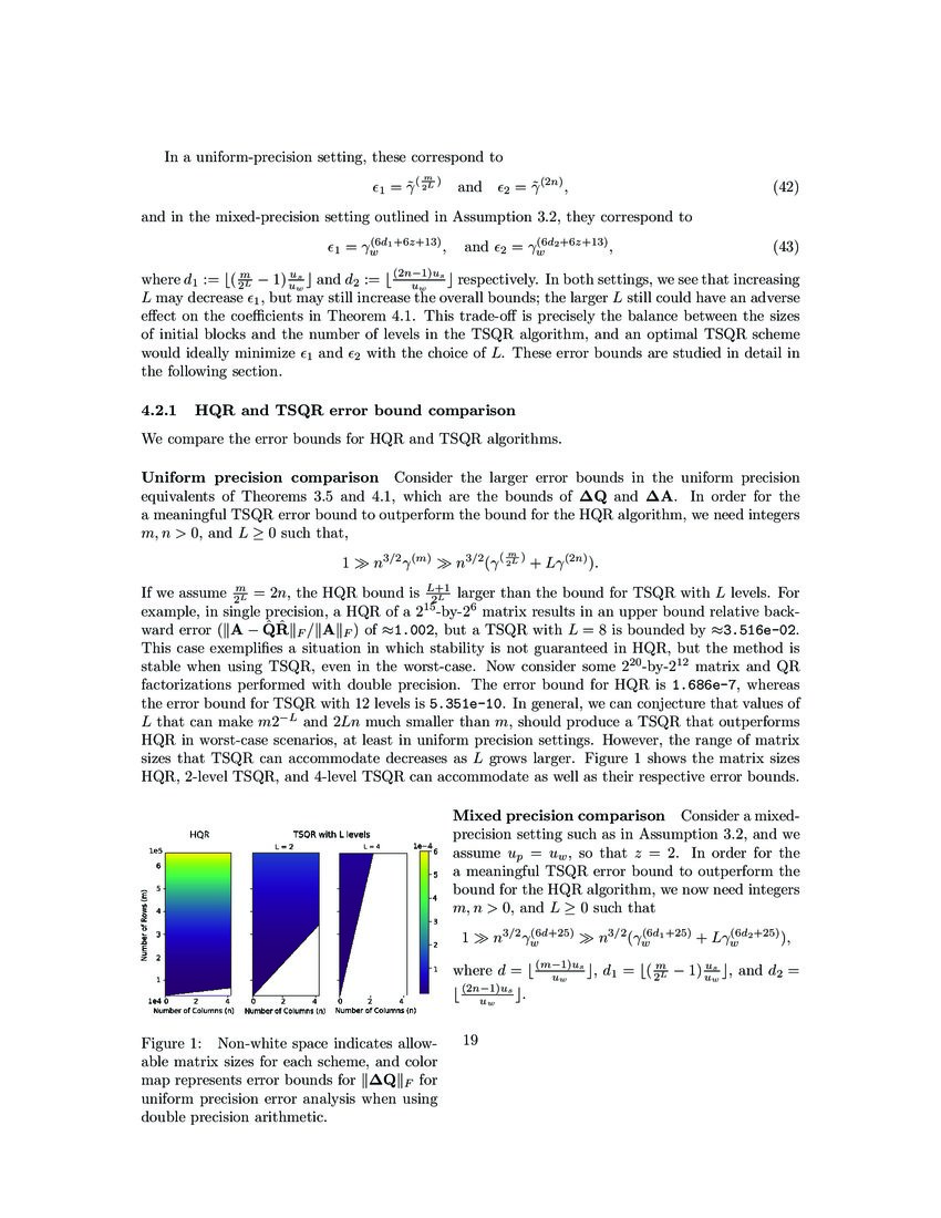 Mixed Precision Analysis Of Householder Qr Algorithms Deepai