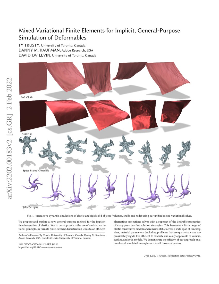 Mixed Variational Finite Elements For Implicit General Purpose