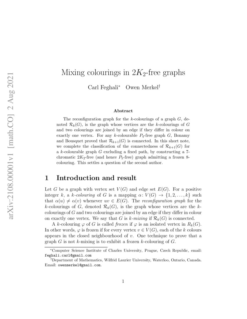 Mixing colourings in 2K_2-free graphs | DeepAI