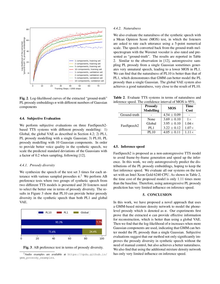 Mixture Density Network for Phone-Level Prosody Modelling in Speech Synthesis | DeepAI