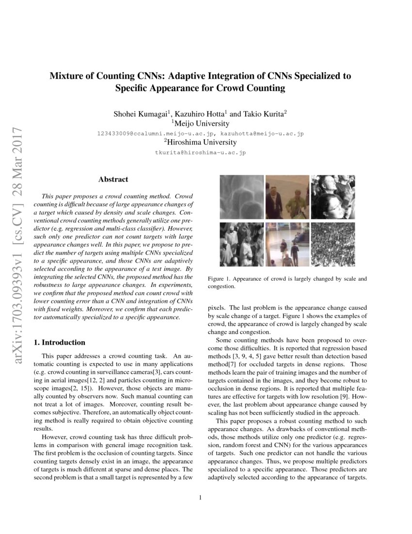 Mixture of Counting CNNs: Adaptive Integration of CNNs Specialized to ...