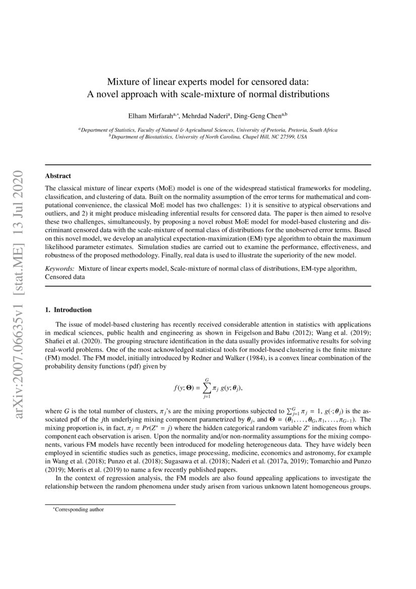Mixture Of Linear Experts Model For Censored Data A Novel Approach With Scale Mixture Of Normal