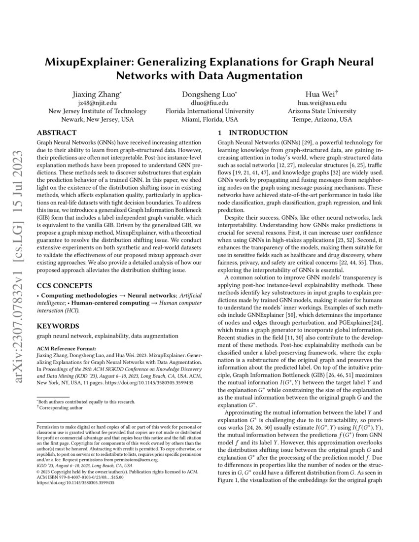 Mixupexplainer Generalizing Explanations For Graph Neural Networks